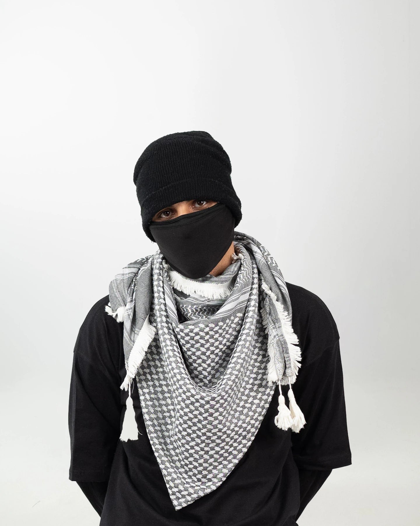 Premium Silver Palestinian Kuffiyeh – Yafa Arts