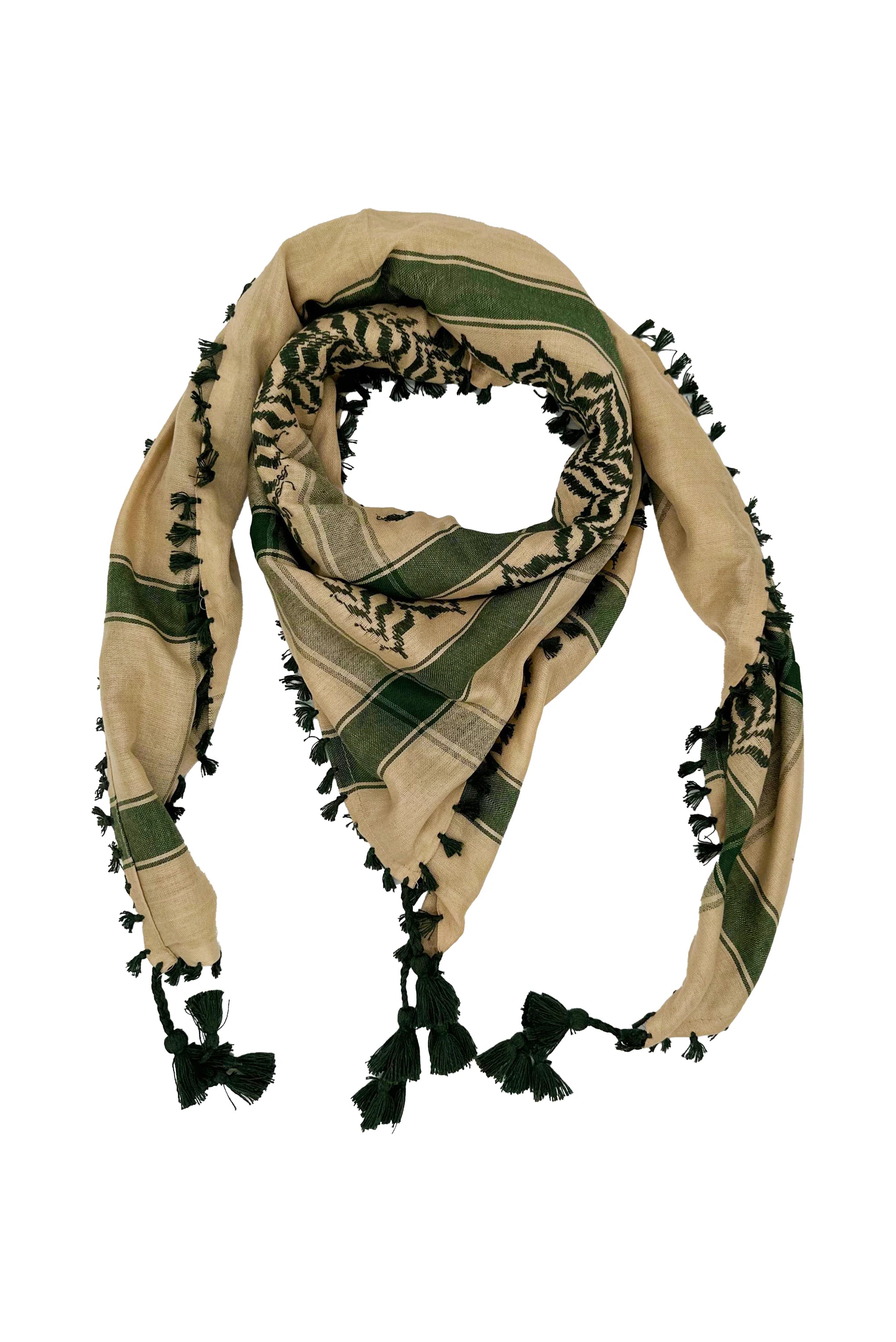 Desert X Green : Luxury Palestinian Keffiyeh – Yafa Arts