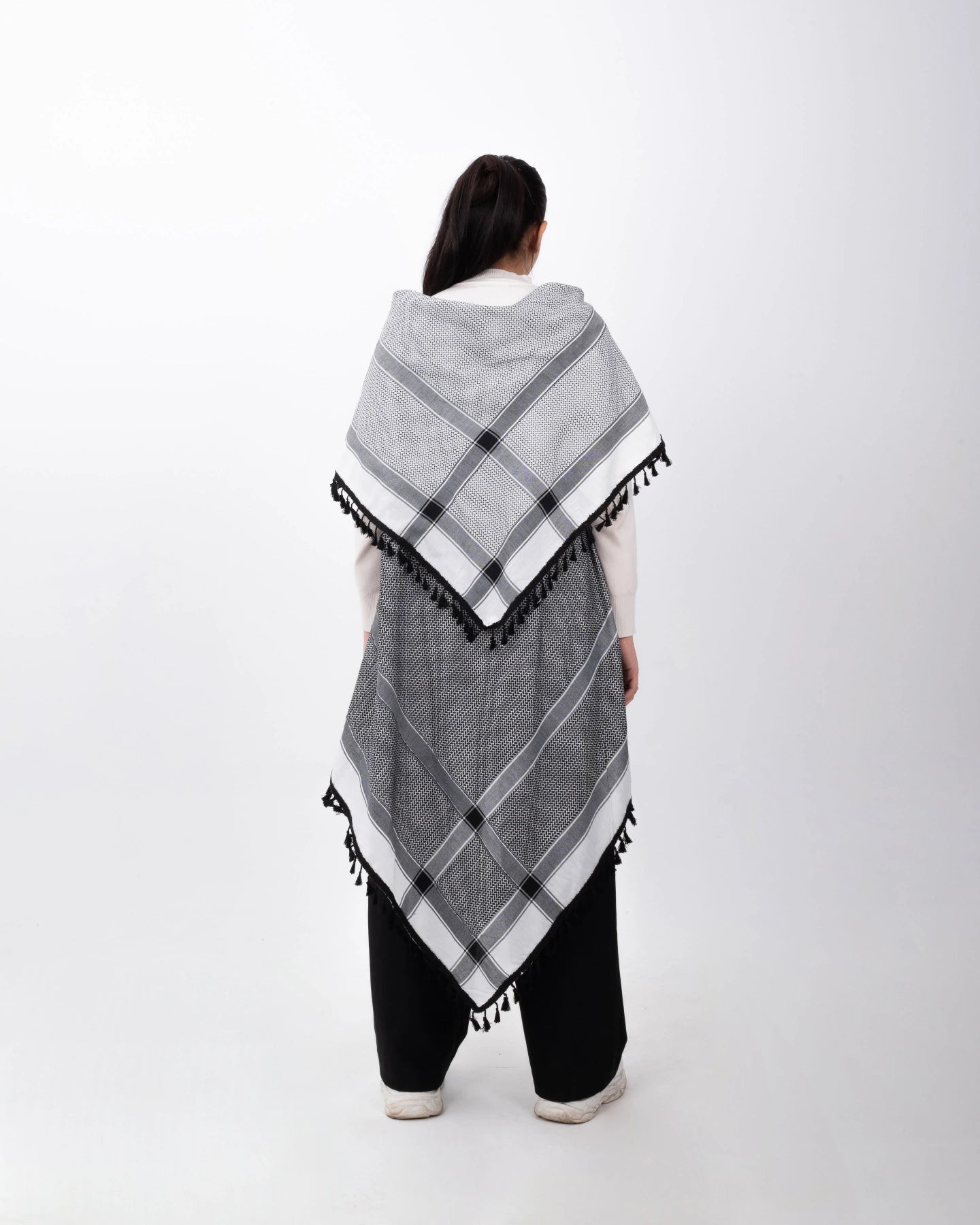 Original Black&White Stitched Kufiyah Vest – Yafa Arts